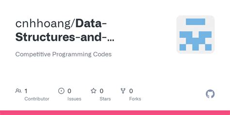 GitHub Cnhhoang Data Structures And Algorithms Competitive Programming Codes