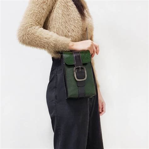 핸드메이드 각별 버클 미니가방⭐ 디자인과 색감이 예쁜 통가죽 크로스백 각별 핸드메이드