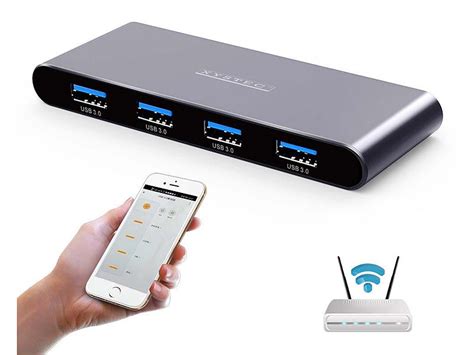 Xystec Wireless USB Hub: WLAN-USB-3.0-Hub mit 4 einzeln schaltbaren ...