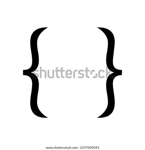 Braces Icon Curly Brackets Vector Stock Vector Royalty Free
