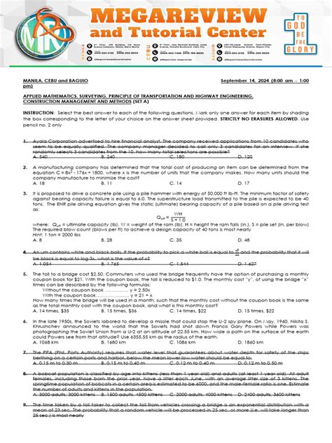 Mega Preboard Nov 2024 Mste Pdf Ellipse Tangent