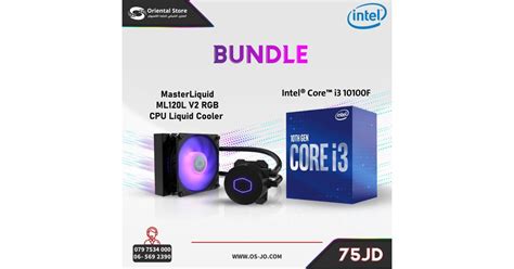 Intel Core I3 10100f Processor Cooler Master Masterliquid Ml120l V2 Rgb Cpu Liquid Cooler
