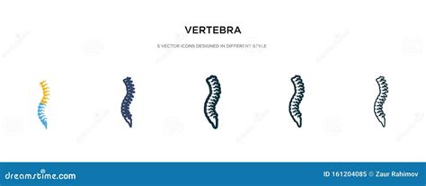 Vertebra Icon In Different Style Vector Illustration Two Colored And