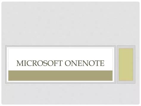 PPT Microsoft OneNote PowerPoint Presentation Free Download ID