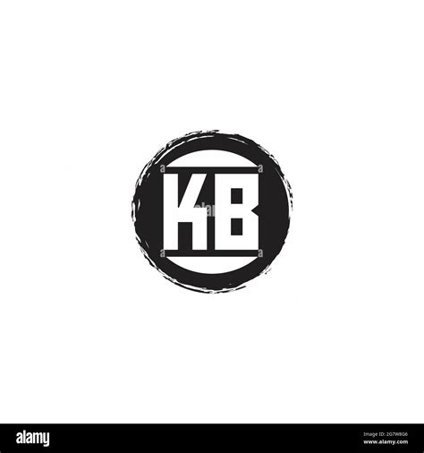 Kb Logo Initial Letter Monogram With Abstrac Circle Shape Design