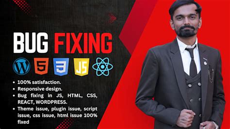 Do Bug Fixing In Html Css Javascript React Js Wordpress By