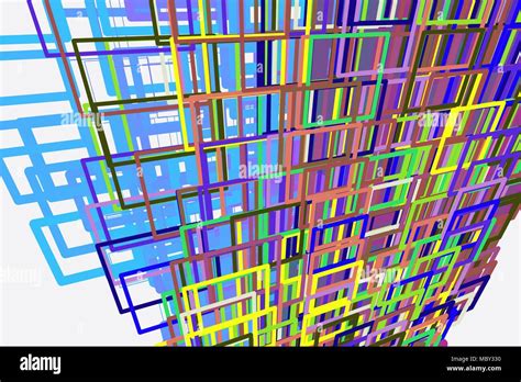 Abstract Background With Shape Of Square Rectangle Pattern 3d