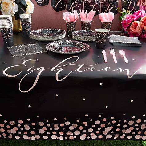 18th Birthday Party Table Decoration Ideas
