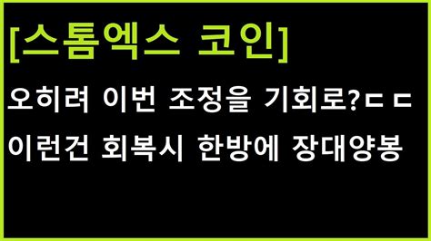 스톰엑스 코인 오히려 이번 패닉 조정을 더 강한 탄력을 붙이기 위한 기회로 활용 똑똑하고 실력있는 종목 Youtube