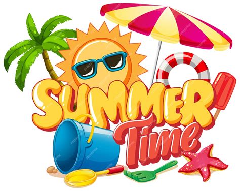 Premium Vector | Summer time text banner template