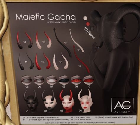 Second Life Marketplace Malefic Gacha Avi Glam