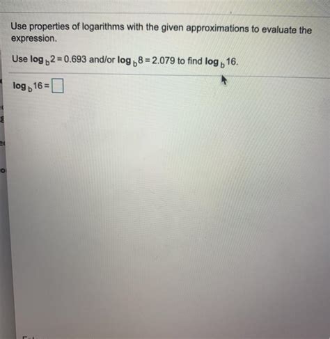 solved use properties of logarithms with the given
