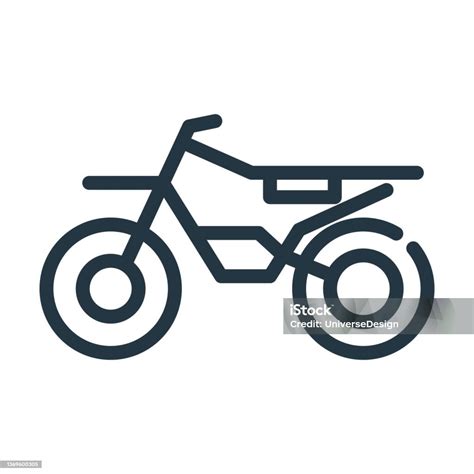 모터크로스 씬 선 아이콘 오토바이 스포츠 개념 고립 된 윤곽 기호에서 속도 선형 아이콘 웹 디자인 및 앱에 대한 벡터 그림 기호 요소입니다 라인아트에 대한 스톡 벡터 아트