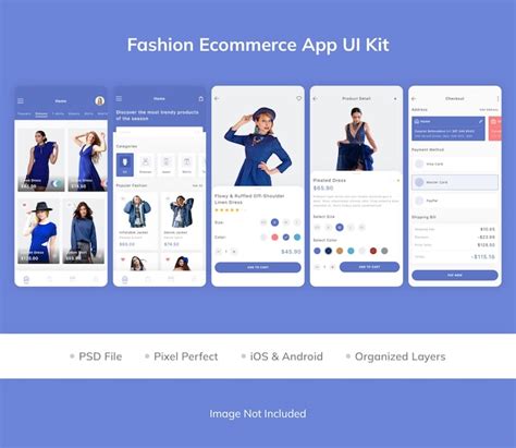 전자상거래 앱 Ui 키트 프리미엄 Psd 파일