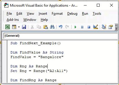VBA FIND NEXT How To Use FindNext Function In Excel VBA