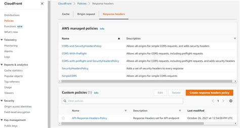 Amazon Cloudfront Introduces Response Headers Policies Networking