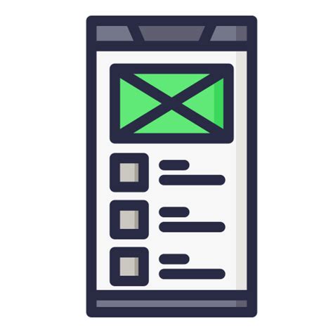 Wireframe Generic Outline Color Icon