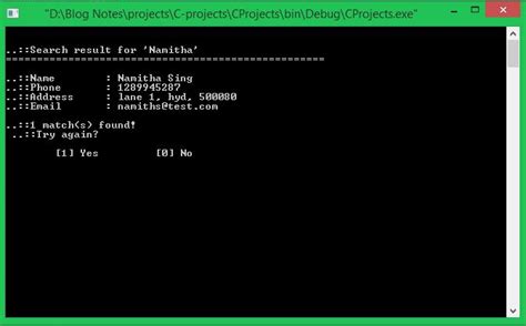 C Beginner Projects Contact Management System