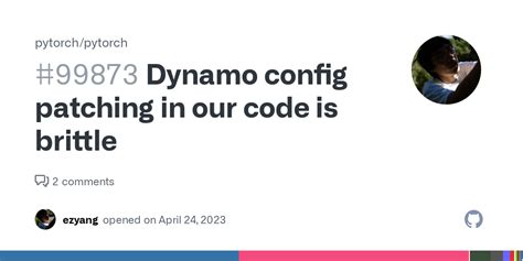 Dynamo Config Patching In Our Code Is Brittle Issue Pytorch Pytorch GitHub