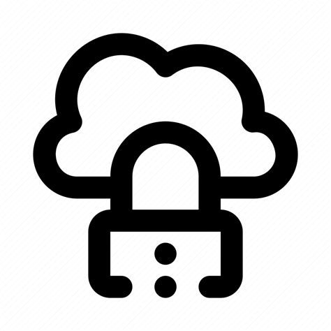 Cloud Computing Data Storage Padlock Protection Icon Download On Iconfinder