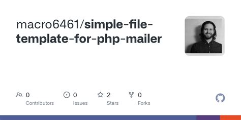 github macro6461 simple file template for php mailer