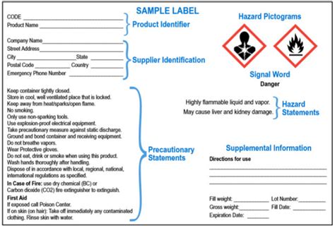OSHA Hazcom Sample Label LeadSMART Training Solutions Inc