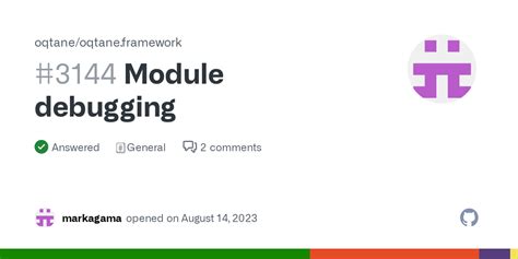 module debugging · oqtane oqtane framework · discussion 3144 · github