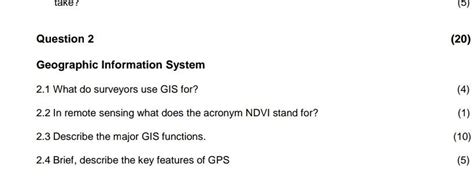 Solved Geographic Information System What Do Surveyors Chegg
