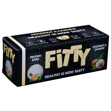 Протеинови Хапки Fitty с Кокос и Кашу без Захар и Глутен с цена 6 99 лв Ebag Bg