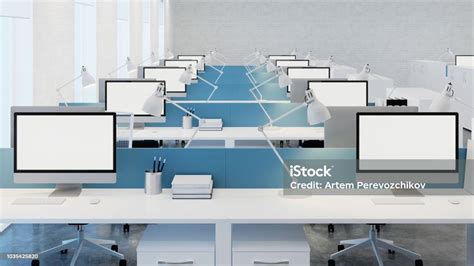 사무실 공간입니다 오픈 공간입니다 사무실의 디자인입니다 3d 렌더링입니다 0명에 대한 스톡 사진 및 기타 이미지 0명 3차원 형태 가구 Istock