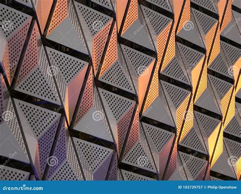 Modern Steel Angular Geometric Cladding With Angular Pattern Stock