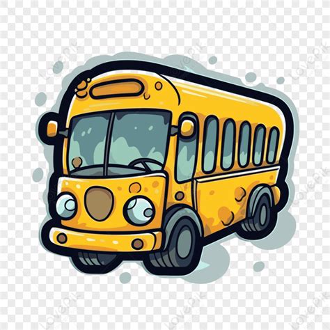 만화 스쿨 버스 만화 아이콘 그리기 벡터 디자인 Izlat학교 버스상표 Png 일러스트 무료 다운로드 Lovepik