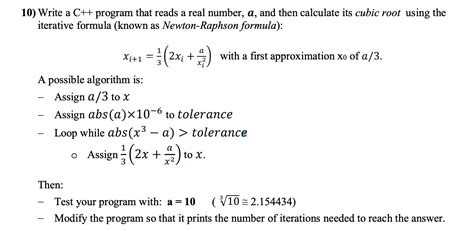 Solved 10 Write A C Program That Reads A Real Number A