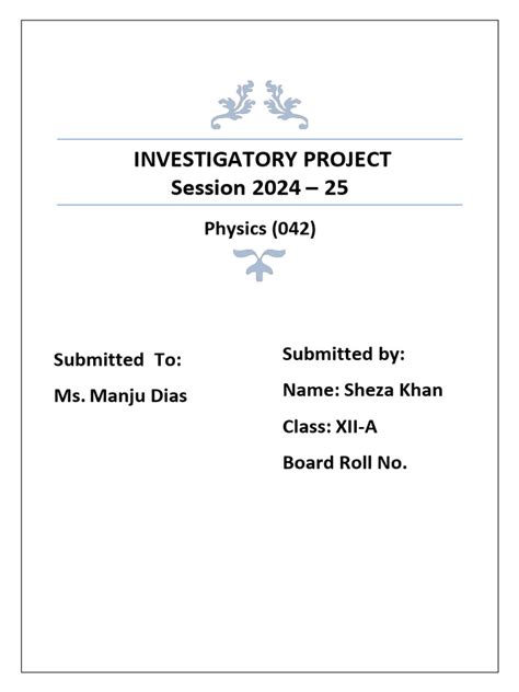 Physics Investigatory Project Pdf Earth S Magnetic Field