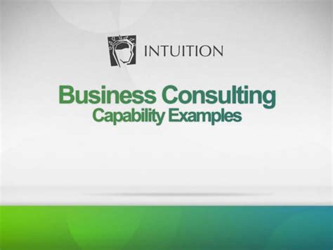 Intuition Capabilities Ppt