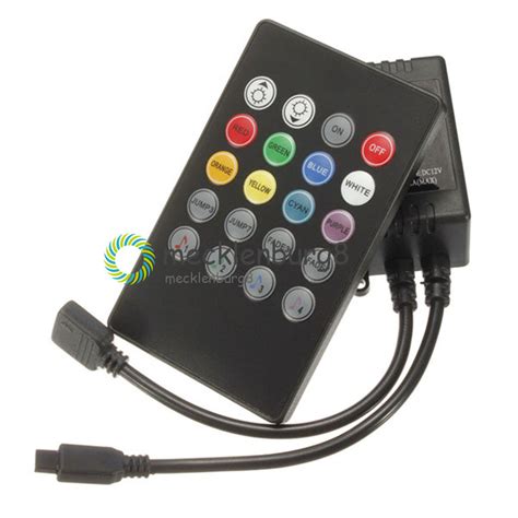 Keys DC V Sound Sensor Music IR Remote LED Controller For RGB Strip Light EBay