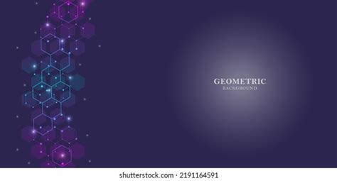 abstract hexagonal molecular structures technology background stock vector royalty free