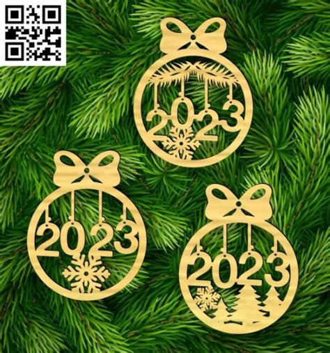 Christmas Ball E0018217 File Cdr And Dxf Free Vector Download For Laser Cut Download Vector