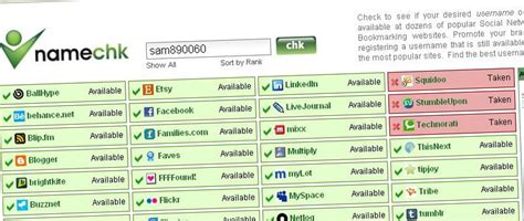 Check Username Availability At Various Social Networking Sites