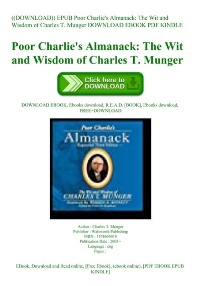 Download Epub Poor Charlieand039s Almanack The Wit And Wisdom Of