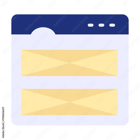 Web Page Structural Layout Vector Icon Design Webdesign And