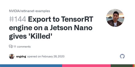 export to tensorrt engine on a jetson nano gives killed · issue 144