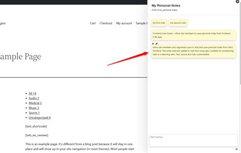 frontend user notes wordpress plugin
