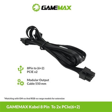 Jual Gamemax 2xpci E 62 Modular Cable Gpu Vga For 550w 850w