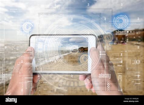 Augmented Reality Device Using Smart Technology Mixing Virtual And Augmentation Reality Through