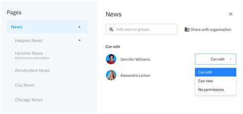 Manage Page Level Permissions Happeo