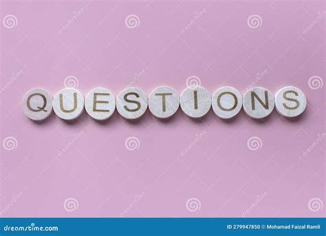 Qna Or Questions And Answers Concept Alphabet Of Word Questions Stock