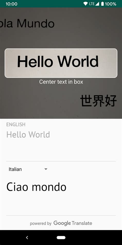recognize identify language and translate text with ml kit and camerax