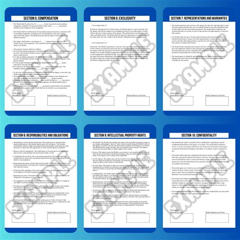 Model Agency Contract Model Contract Template Customizable Contract Editable Agreement