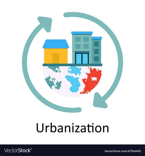 Urbanization Flat Icon Design Royalty Free Vector Image